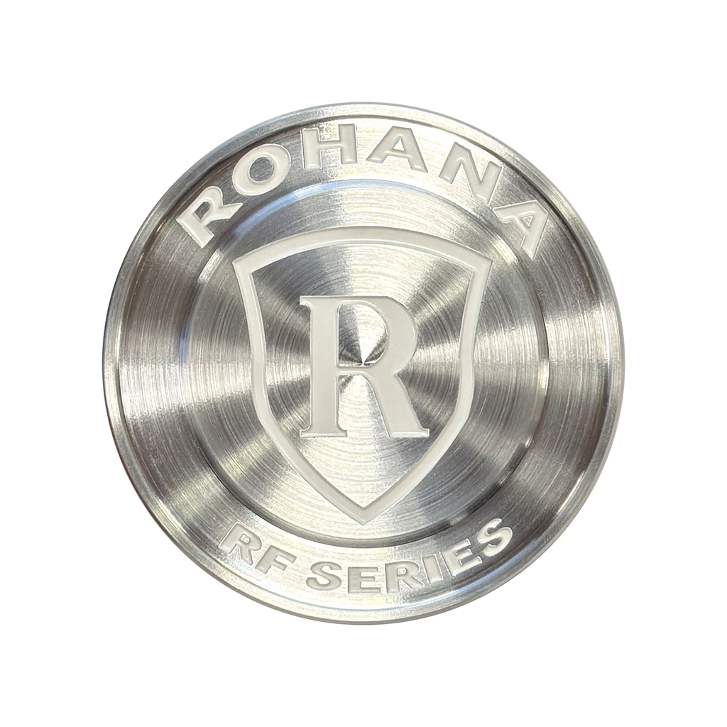 RF Center Cap - Brushed Titanium / White